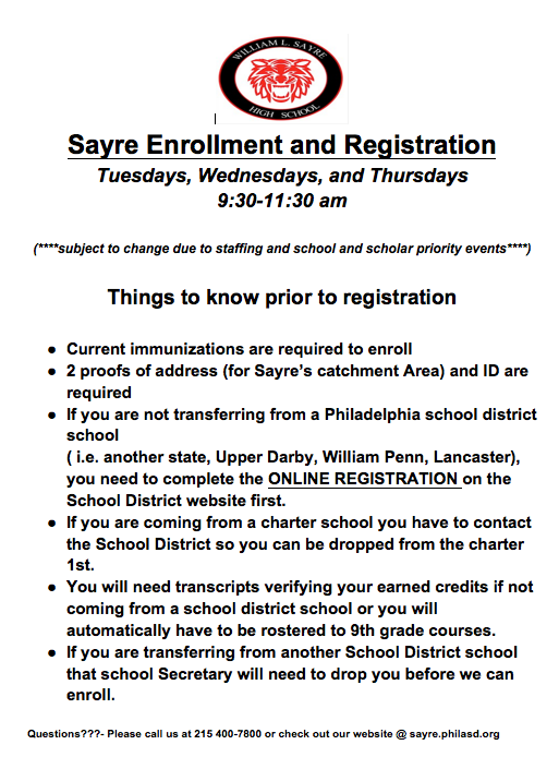 William L. Sayre High School – The School District of Philadelphia